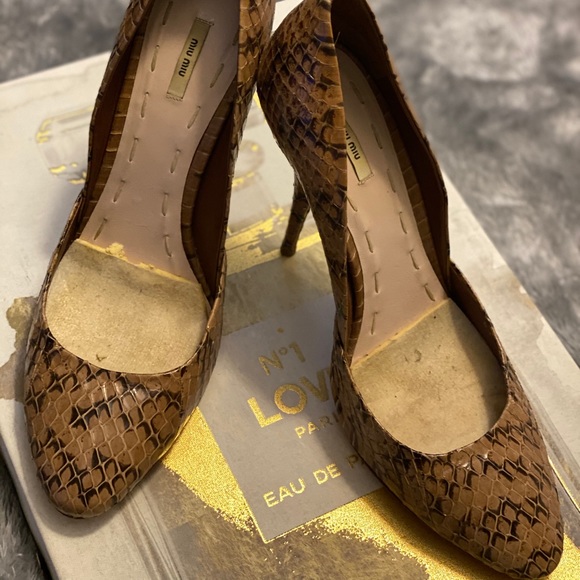Miu Miu | Shoes | Miu Miu High Heels Leather Snake | Poshmark